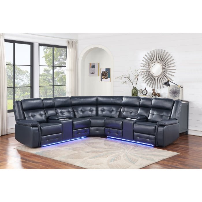 Envi Power Reclining Sectional w LED Lights – LDH Furniture